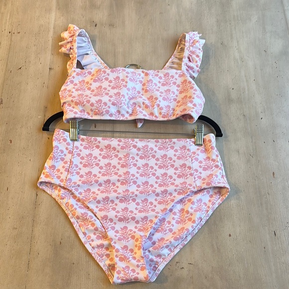 Minnow | Swim | Minnow Coral Floral Bikini Top Bottom | Poshmark